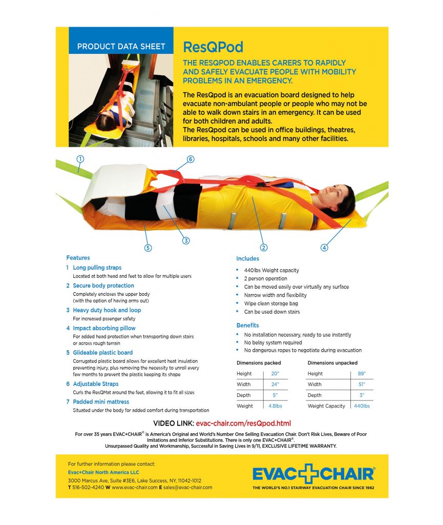 ResQpod - Medical Emergency Evacuation Pod | Evac+Chair